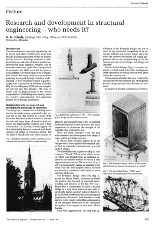 Research and Development in Structural Engineering - Who Needs it ...