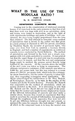 What is the use of the modular ratio? Part II - The Institution of ...