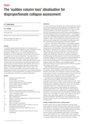 The 'sudden column loss' idealisation for disproportionate collapse ...
