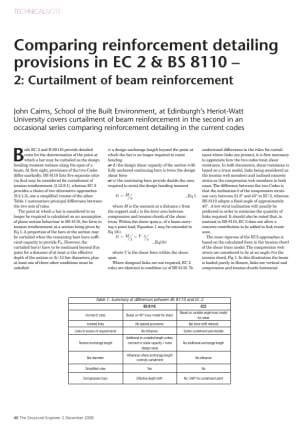 Comparing reinforcement detailing provisions in EC 2 and BS 8110 - 2 ...