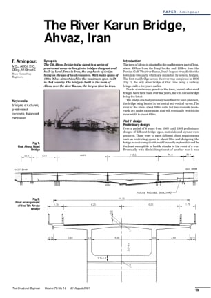 The River Karun Bridge, Ahvaz, Iran - The Institution of Structural ...