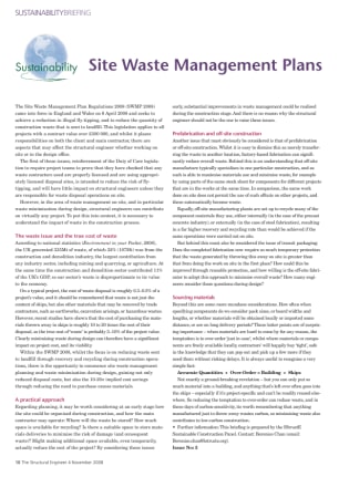 Site Waste Management Plans - The Institution of Structural Engineers