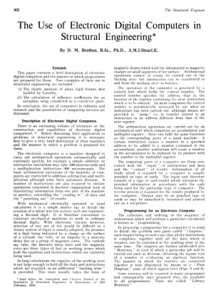 The Use of Electronic Digital Computers in Structural Engineering - The ...