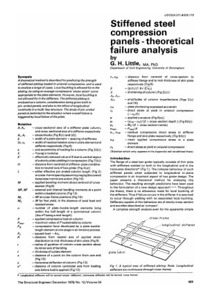 Stiffened Steel Compression Panels - Theoretical Failure Analysis - The ...