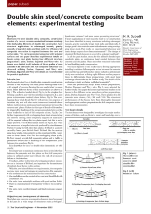 Double skin steel/concrete composite beam elements: experimental ...