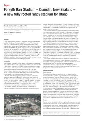 Forsyth Barr Stadium - Dunedin, New Zealand - A new fully roofed rugby ...