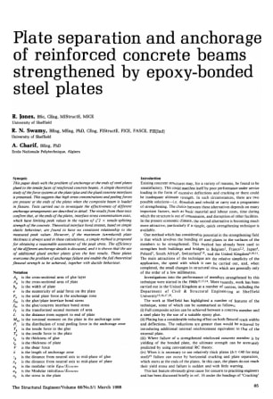 Plate Separation and Anchorage of Reinforced Concrete Beams ...