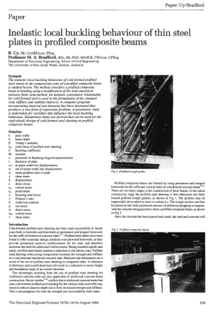 Inelastic Local Buckling Behaviour of Thin Steel Plates in Profiled ...