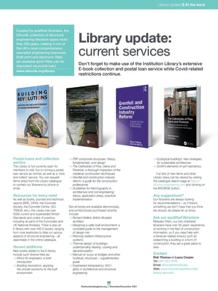 Library update: current services - The Institution of Structural Engineers