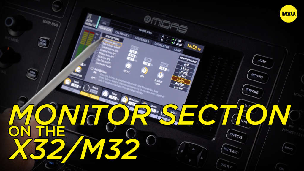 Screen Layout on the X32 / M32 - MxU