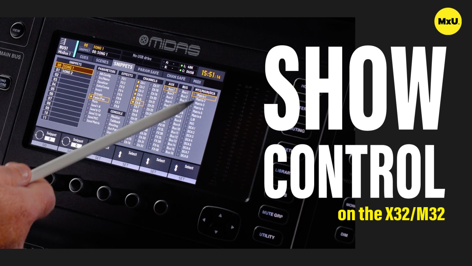 Show Control on the X32 / M32 - MxU