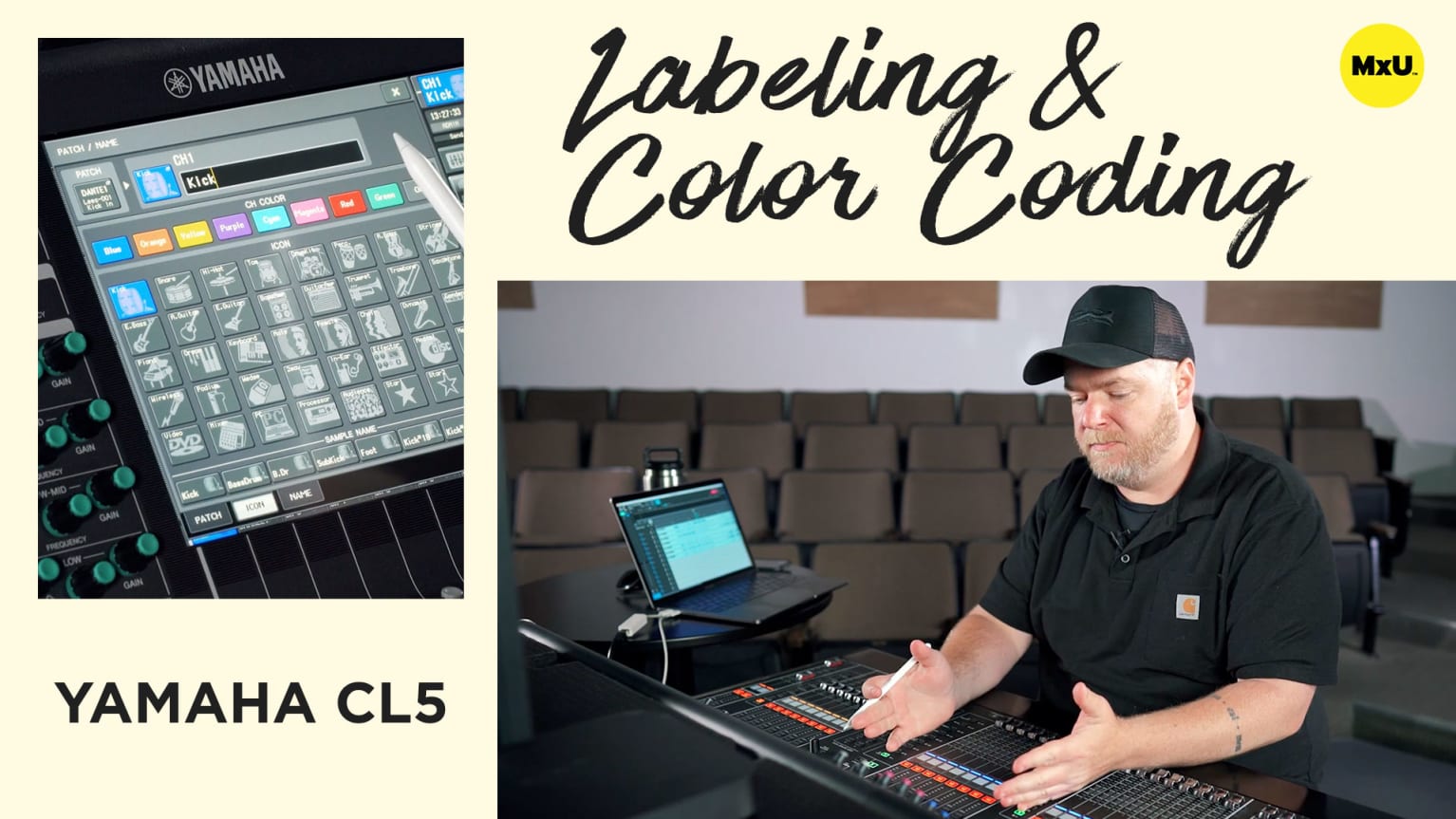 Labeling & Color Coding on the Yamaha CL5 - MxU
