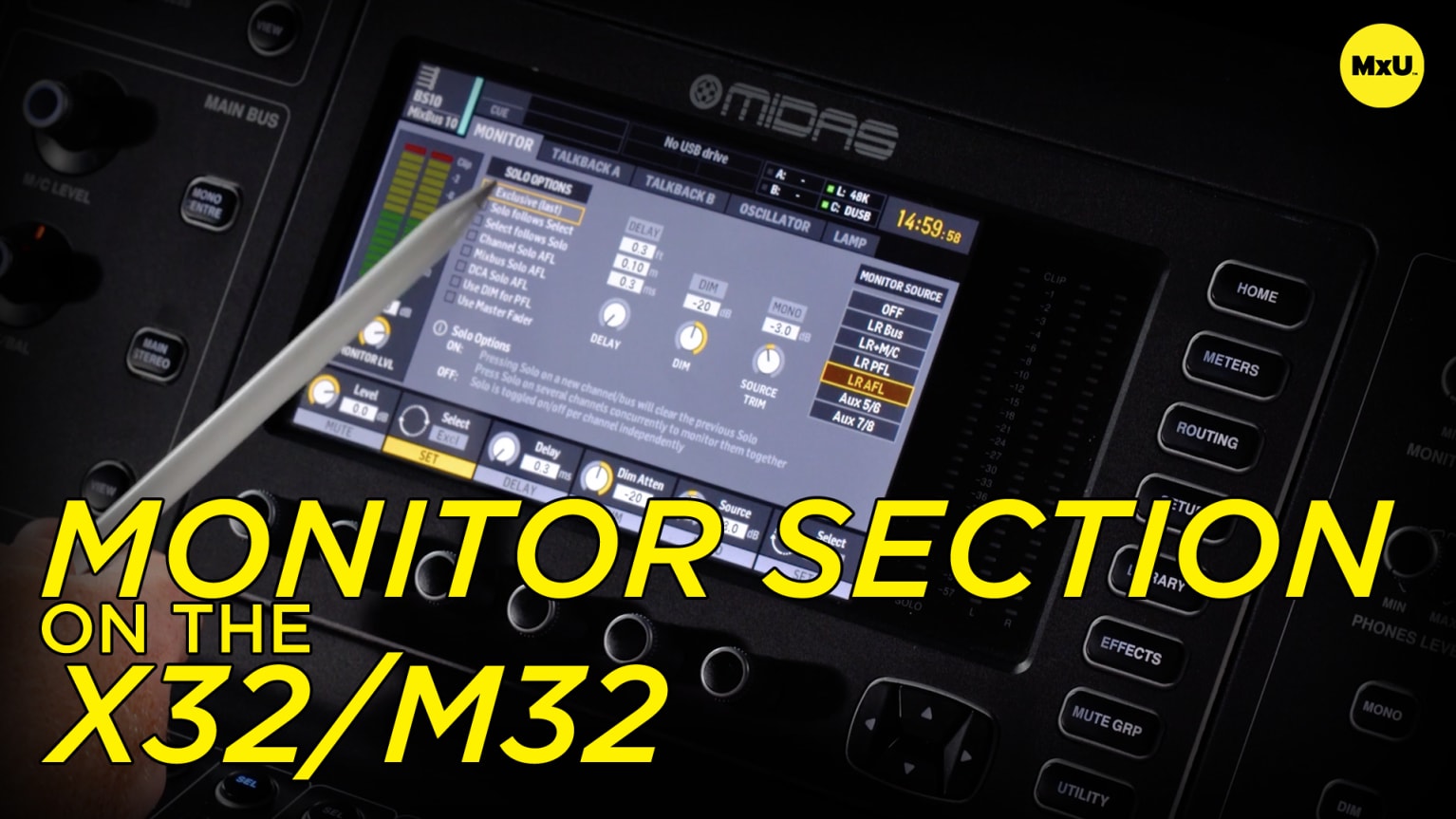 Monitor Section on the X32/M32 - MxU