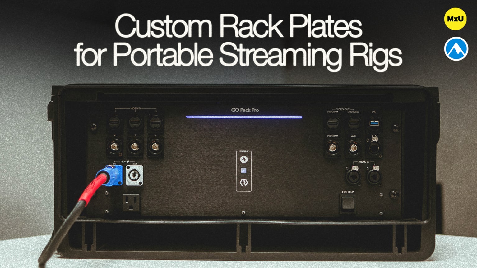 Custom Rack Plates for Portable Streaming Rigs - MxU
