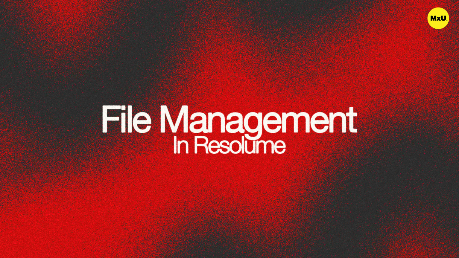 File Management in Resolume - MxU