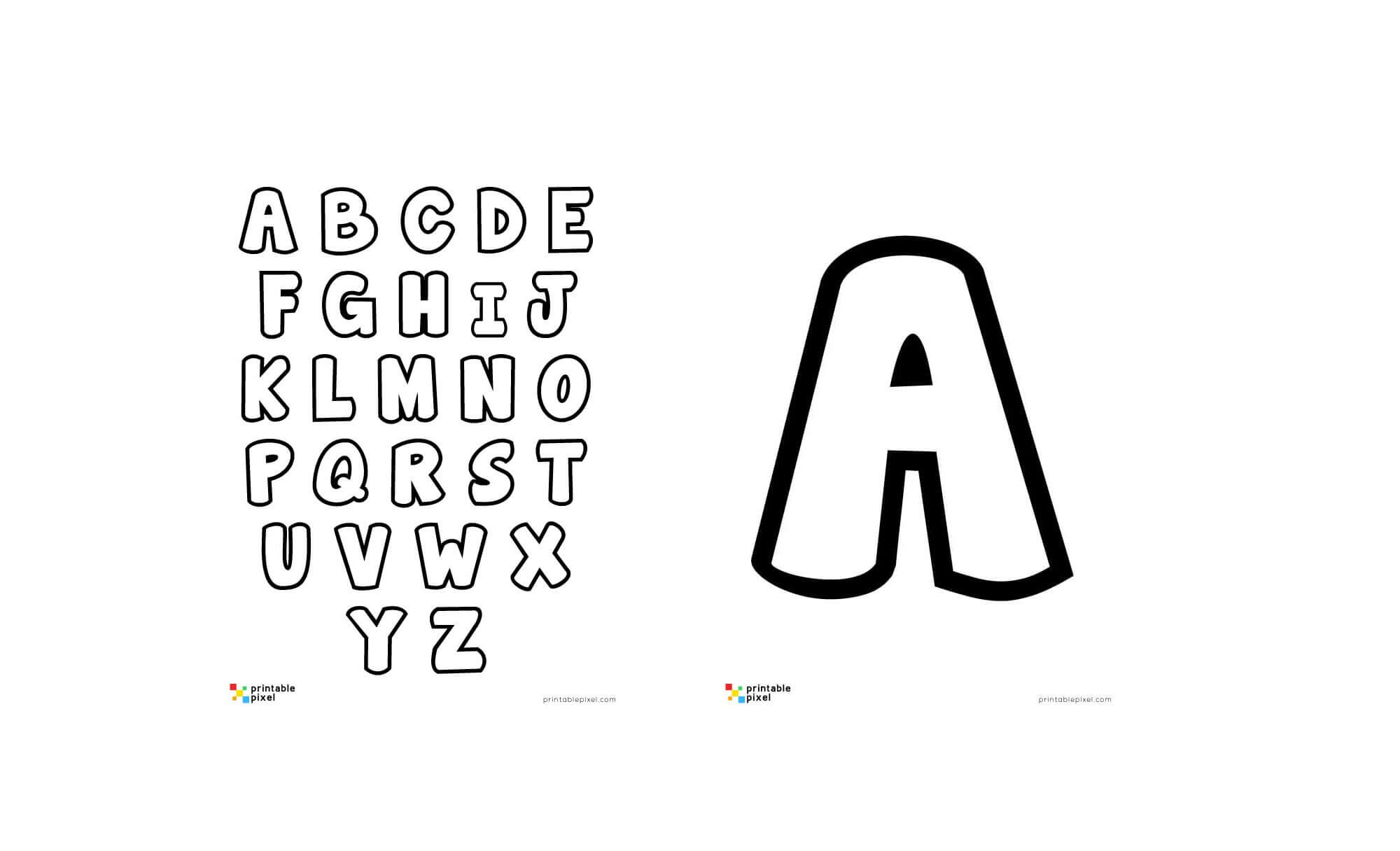 Printable Bubble Alphabet Letters