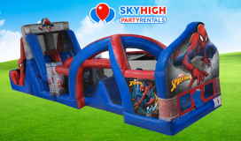 USA 50ft Spider-Man Obstacle Course | Sky High Party Rentals