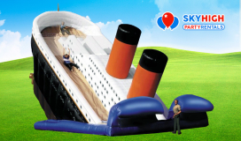 USA Titanic Adventure Dual Lane Dry Slide Rentals | Sky High Party Rentals