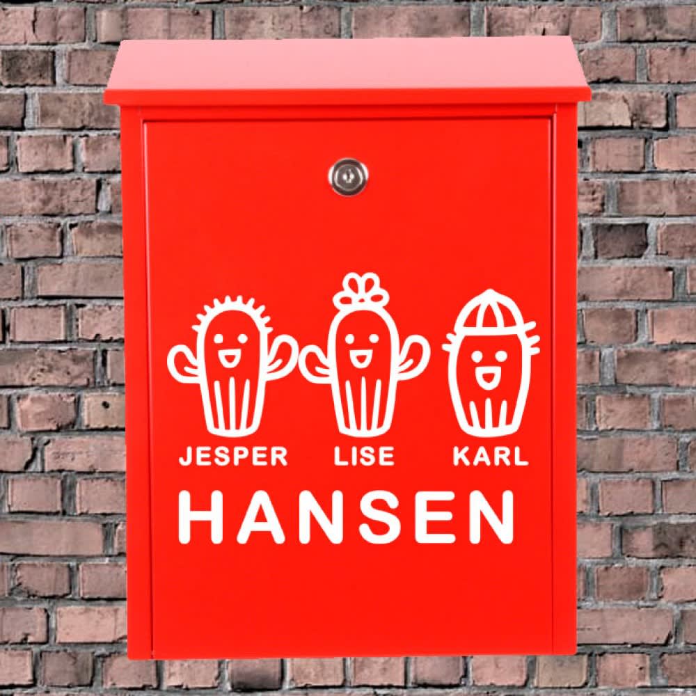 Postkasse stickers - familie 1 kaktus